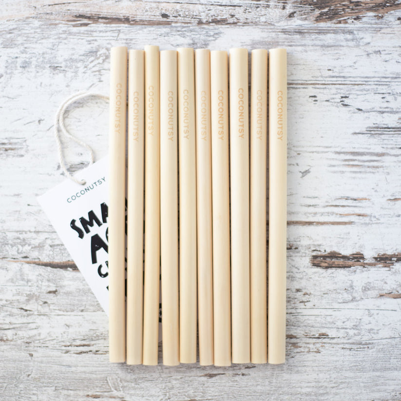 Bamboo Straws Bundle of 10 - Coconutsy