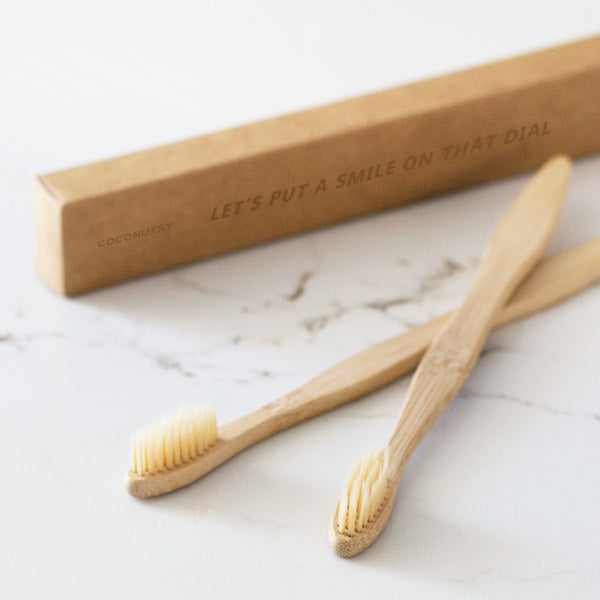 Eco-Friendly Bamboo Toothbrush: Set of 2 - Coconutsy